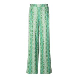 Madeleine Mode MADELEINE Damen Palazzohose "Hose Weite Jerseyhose mit Grafikprint", gr&uuml;n, Modern, Gr. 17, Obermaterial: 84% Viskose CV. 14% Polyester PES. 2%