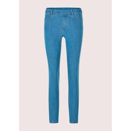 Madeleine Mode MADELEINE Damen Regular-fit-Jeans "Jeggings Denim-Leggings mit Schlupfbund", beige, Modern, Gr. 18, Obermaterial: 57% Baumwolle CO. 21% Lyocell CLY.