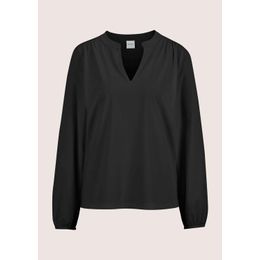 Madeleine Mode MADELEINE Damen Langarmbluse "Bluse Jerseybluse mit Rundhalsausschnitt", schwarz, Gr. 46, Obermaterial: 73% Polyamid PA. 27% Elasthan EL., Blusen