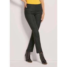 Madeleine Mode MADELEINE Damen Stoffhose "Hose Schlanke Stretch-Hose zum Schl&uuml;pfen", grau, Modern, Gr. 38, Obermaterial: 47% Polyester PES. 26% Viskose CV. 23%