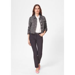 Madeleine Mode MADELEINE Damen Outdoorjacke "Jacke Kurze Tweedjacke", schwarz, Modern, Gr. 46, Obermaterial: 92% Baumwolle CO. 8% Polyester PES., Jacken