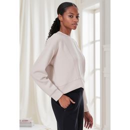 Damen Sweatshirt, French Connection, Gr. 48, beige, Obermaterial: 55% Viskose (LENZING ECOVERO ), 40% Polyester, 5% Elasthan, unifarben, Basic,