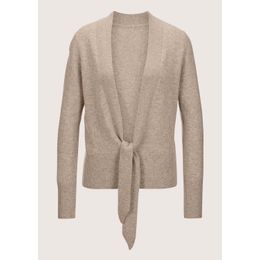Madeleine Mode MADELEINE Damen Strickjacke "Strickjacke Kaschmirstrickjacke mit V-Ausschnitt", beige, Modern, Gr. 40, Obermaterial: 100% Kaschmir WS., Strickjacken