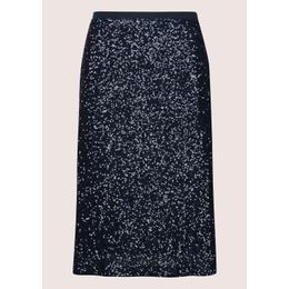 Madeleine Mode MADELEINE Damen Sommerrock "Paillettenrock Schlanker Pencil-Skirt mit Wendepailletten", blau, Gr. 34, Obermaterial: 97% Polyester PES. 3% Elasthan