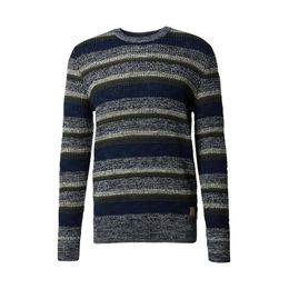 Key Largo Pullover 'MST BASEL' Herren Gr&ouml;&szlig;e XL dunkelblau / oliv / wei&szlig;