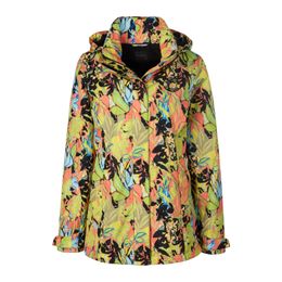 Madeleine Mode MADELEINE Damen Outdoorjacke "Jacke Bedruckte Outdoorjacke mit Kapuze", gelb, Modern, Gr. 38, Obermaterial: 100% Polyester PES., Jacken