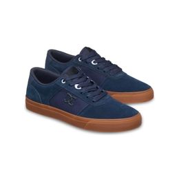 DC Shoes Herren Sneaker "Teknic", Gr. 11, blau, Obermaterial: Leder (Kuh) / Futter: Textil / Au&szlig;ensohle: Gummi., Schuhe
