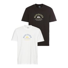 Quiksilver Herren T-Shirt "BEST PLACE SHORT SLEEVE TEE PACK YM", schwarz-wei&szlig;, Gr. XL, Obermaterial: 100% Baumwolle, Shirts, Kurzarm-Design, aus