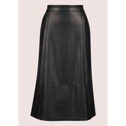 Madeleine Mode MADELEINE Damen Midirock "Rock Leder-Look Midi-Rock mit Rei&szlig;verschluss", schwarz, Modern, Gr. 40, Obermaterial: 100% Polyurethan PU., R&ouml;cke