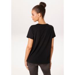 Aniston CASUAL Damen T-Shirtschwarz, beige, rot, taupe, gr&uuml;n, Gr. 44, bedruckt, Single Jersey, Obermaterial: 95% Baumwolle, 5% Elasthan, Shirts, mit
