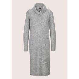 Madeleine Mode MADELEINE Damen Sommerkleid "Kleid Rollkragen-Kleid in H-Linie", grau, Modern, Gr. 40, Obermaterial: 75% Polyester PES. 20% Baumwolle CO. 5% Elasthan