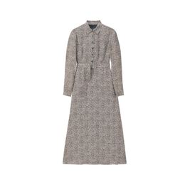 Madeleine Mode MADELEINE Damen Midikleid "Kleid Langes Hemdblusenkleid mit Unikat-Print", braun, Modern, Gr. 34, Obermaterial: 100% Polyester PES., Kleider