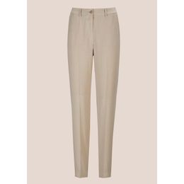 Madeleine Mode MADELEINE Damen B&uuml;gelfaltenhose "Leinenhose Schlichte Stoffhose mit B&uuml;gelfalten", blau, Modern, Gr. 17, Obermaterial: 70% Lyocell CLY. 30% Leinen