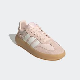 Damen Sneaker "BARREDA DECODE", adidas Sportswear, Gr. 41, wei&szlig;, Leder, Textil, Schuhe, inspiriert vom Design des adidas handball spezial
