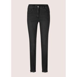 Madeleine Mode MADELEINE Damen Regular-fit-Jeans "Jeans Slim Fit Five-Pocket-Hose", schwarz, Modern, Gr. 18, Obermaterial: 83% Baumwolle CO. 15% Polyester PES. 2%