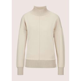Madeleine Mode MADELEINE Damen Langarmshirt "Sweatshirt Sportives Sweatshirt mit Stehkragen", beige, Modern, Gr. 40, Obermaterial: 48% Modal CMD. 48% Polyester PES.