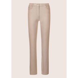 Madeleine Mode MADELEINE Damen Regular-fit-Jeans "Denimhose Schmale Jeans im Five-Pocket-Style", beige, Modern, Gr. 34, Obermaterial: 95% Baumwolle CO. 5% Elasthan