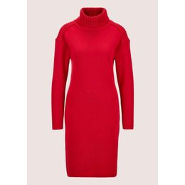 Madeleine Mode MADELEINE Damen Strickkleid "Strickkleid Legeres Strickkleid mit weitem Rollkragen", rot, Modern, Gr. 42, Obermaterial: 50% Polyacryl PAN. 50% Wolle