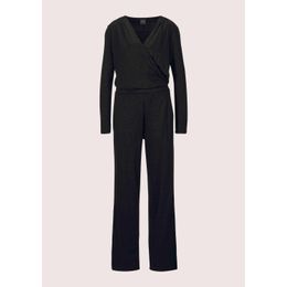 Madeleine Mode MADELEINE Damen Overall "Overall Eleganter Damen-Jumpsuit mit Schimmer", schwarz, Modern, Gr. 48, Obermaterial: 82% Viskose CV. 18% metallisierte
