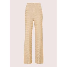 Madeleine Mode MADELEINE Damen Palazzohose "Sommerhose Weite Hose mit Ajour-Optik", grau, Modern, Gr. 38, Obermaterial: 98% Polyester PES. 2% Elasthan LYCRA