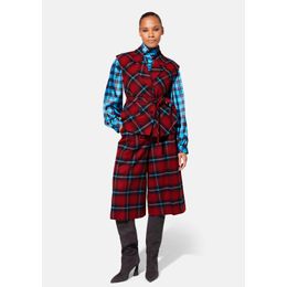 Madeleine Mode MADELEINE Damen Langarmbluse "Bluse Karobluse mit Stehkragen", blau, Modern, Gr. 38, Obermaterial: 100% Polyester PES., Blusen