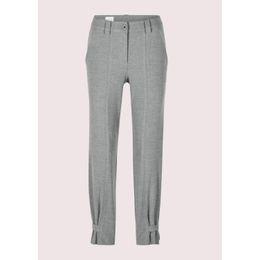 Madeleine Mode MADELEINE Damen Stoffhose "Stoffhose Mid Waist 7/8-Businesshose", grau, Modern, Gr. 18, Obermaterial: 63% Polyester PES. 32% Viskose CV. 5% Elasthan