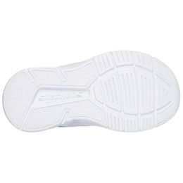 Skechers Baby Sneaker "MICROSPEC ADVANCE", Gr. 23, blau, Lederimitat, Textil, Schuhe, Babyschuh mit zus&auml;tzlichem Gummizug, Gr&ouml;&szlig;enschablone zum