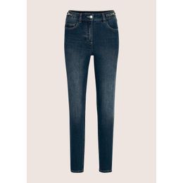 Madeleine Mode MADELEINE Damen Regular-fit-Jeans "Jeans Lange Slim Fit Stretch-Jeans", blau, Gr. 34, Obermaterial: 98% Baumwolle CO. 2% Elasthan EL., Jeans
