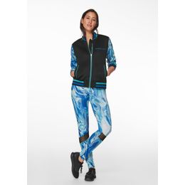 Madeleine Mode MADELEINE Damen Leggings "Leggings Leggings mit coolen Netzeins&auml;tzen", blau, Gr. 42, Obermaterial: 92% Polyester PES. 8% Elasthan EL., Hosen