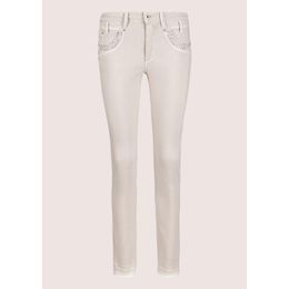 Madeleine Mode MADELEINE Damen Regular-fit-Jeans "Jeans Slim Jeans", beige, Modern, Gr. 22, Obermaterial: 92% Baumwolle CO. 6% Elastomultiester ELE. 2% Elasthan