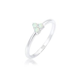 Elli Damen Fingerring &raquo;Opal Kreis Trio Trend 925er Silber&laquo; silber