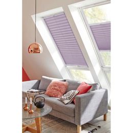 SUNLINES Dachfensterplissee &raquo;Classic Style Crepe&laquo; Lichtschutz verspannt mit F&uuml;hrungsschienen lila Obermaterial: 100% Polyester