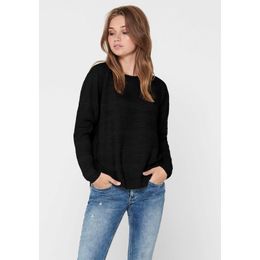 Only Damen Only Rundhalspullover &raquo;ONLCAVIAR L/S PULLOVER KNT&laquo; schwarz S