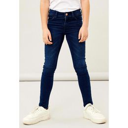 name it M&auml;dchen Skinny-fit-Jeans &raquo;NKFPOLLY SKINNY JEANS&laquo; aus bequemem Stretchdenim blau 98, N-Gr