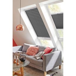 SUNLINES Dachfensterplissee &raquo;Classic Style Crepe&laquo; Lichtschutz verspannt mit F&uuml;hrungsschienen grau Obermaterial: 100% Polyester