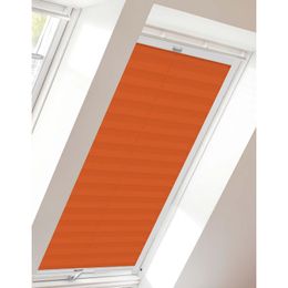 SUNLINES Dachfensterplissee &raquo;StartUp Style Crepe&laquo; Lichtschutz verspannt mit F&uuml;hrungsschienen orange Obermaterial: 100% Polyester