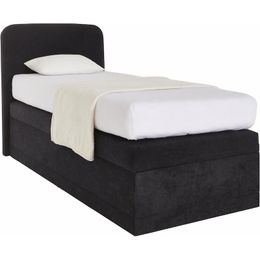Westfalia Schlafkomfort Boxspringbett wahlweise mit Bettkasten schwarz Box und Kopfteil: Microvelours (100% Polyester) oder Kunstleder (Polyurethan);Bezug der Obermatratze: 