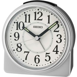 Quarzwecker Seiko "QHE198S", silber (silberfarben), Wecker, Wecker, Schlafzimmer, Leuchtzeiger, Schlummerfunktion