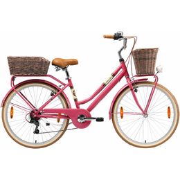 Cityrad Bikestar Gr. 41, lila, Fahrr&auml;der, Damen, 41cm, 26 Zoll (66,04cm), f&uuml;r Damen, Kettenschaltung