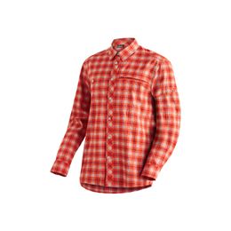 Outdoorhemd Maier Sports "Kasen L/S M", Herren, Gr. 46, Normalgr&ouml;&szlig;en, rot, 97% Polyester, 3% Elasthan, Hemden, Herren Hemd, langarm Karohemd f&uuml;r Outdoor und Freizeit