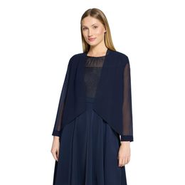 Blusenjacke Vera Mont "Damen ohne Verschluss", Damen, Gr. 36, night sky, Chiffon, Obermaterial: 100% Polyester, loose fit, Jacken Blusenjacke