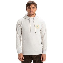 Hoodie Quiksilver "Graphic", Herren, Gr. L, wei&szlig; (wei&szlig; marble heather), [Hauptstoff] 55% Baumwolle, 45% Polyester, Sweatshirts Hoodie