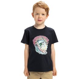 Shirttop Quiksilver "Times Up", Jungen, Gr. 5(108-114cm), blau (schwarz navy), 100% Baumwolle, Tops Shirttop