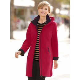 Softshelljacke Casual Looks, Damen, Gr. 20, rot, 94% Polyester, 6% Elasthan, unifarben, figurumspielend, Jacken Softshelljacke