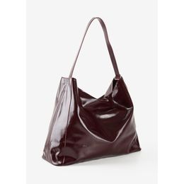 bonprix Shopper, rot, Veloursleder