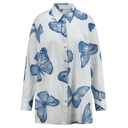 Emilia Lay - Long-Bluse, weiss, Gr. 52 / XXL - Baumwolle
