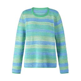 Emilia Lay - Rundhals-Pullover, blau, Gr. 46 / L - Baumwolle