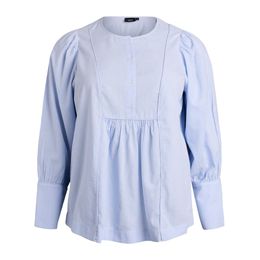 ZIZZI Bluse 'Mfia' Damen Gr&ouml;&szlig;e 11XL/12XL hellblau / wei&szlig;