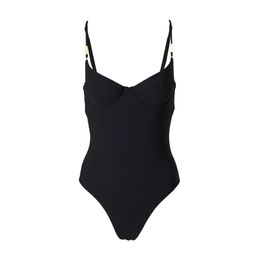 Calvin Klein Swimwear Badeanzug Damen Gr&ouml;&szlig;e L gold / schwarz