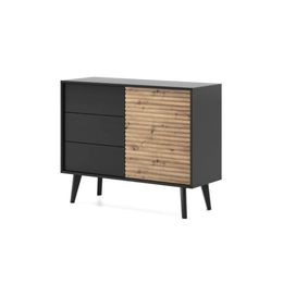 M&ouml;bel Kraft Sideboard schwarz Ma&szlig;e (cm): B: 104 H: 83 &raquo; M&ouml;bel Kraft